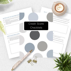 Credit Repair Checklists Printable Credit Score Improvement Guide Steps ...