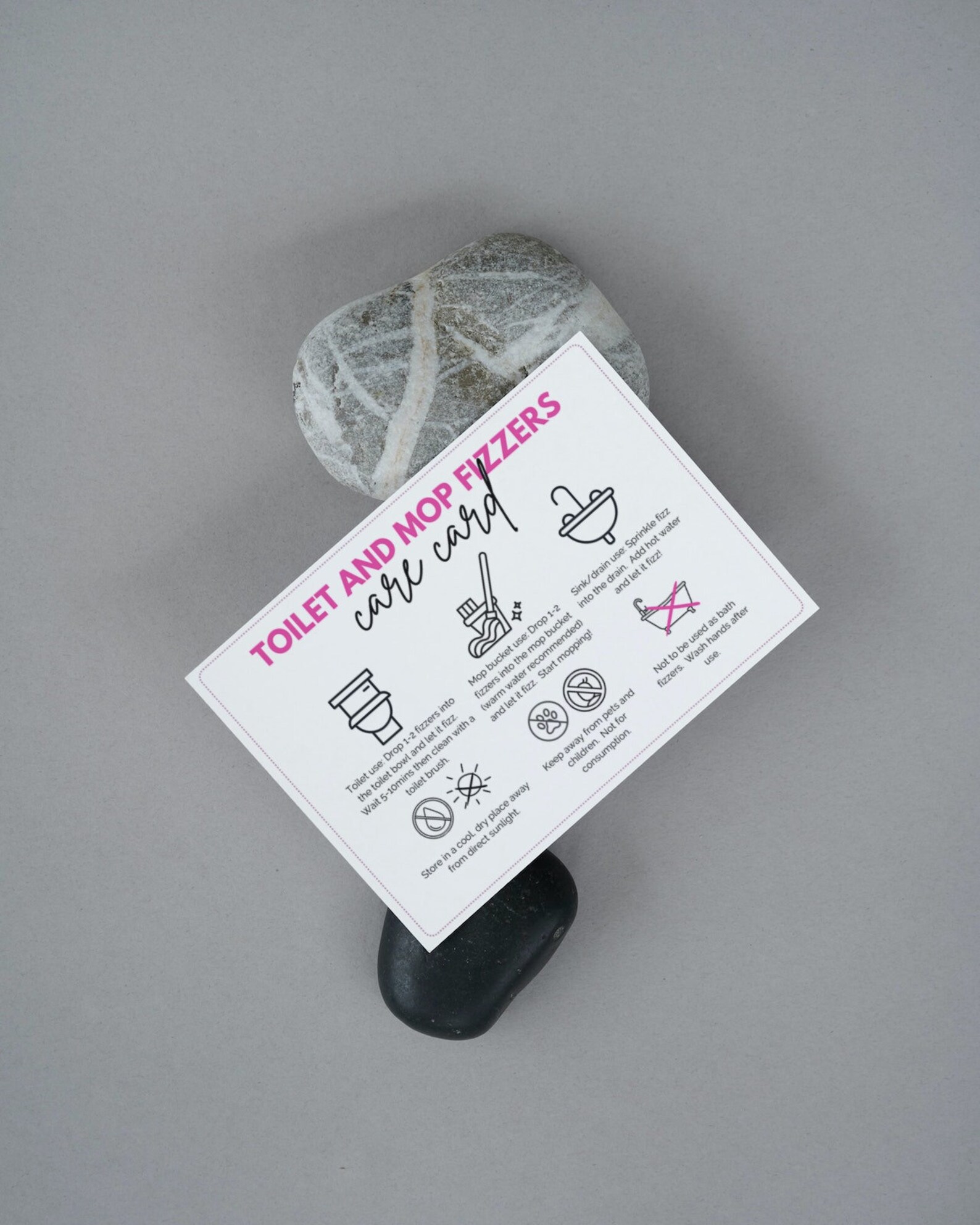 Toilet and Mop Bomb Care Card Toilet Bomb Label Mop Fizzer - Etsy