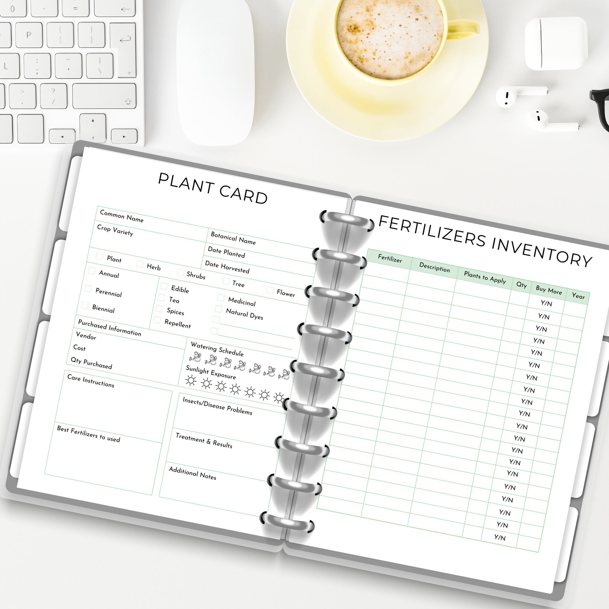 Garden Planner, Gardening Log, Plant Tracker, Printable Organizer ...