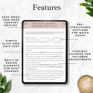 Graphic Design Contract Template, Professional Freelance Agreement ...