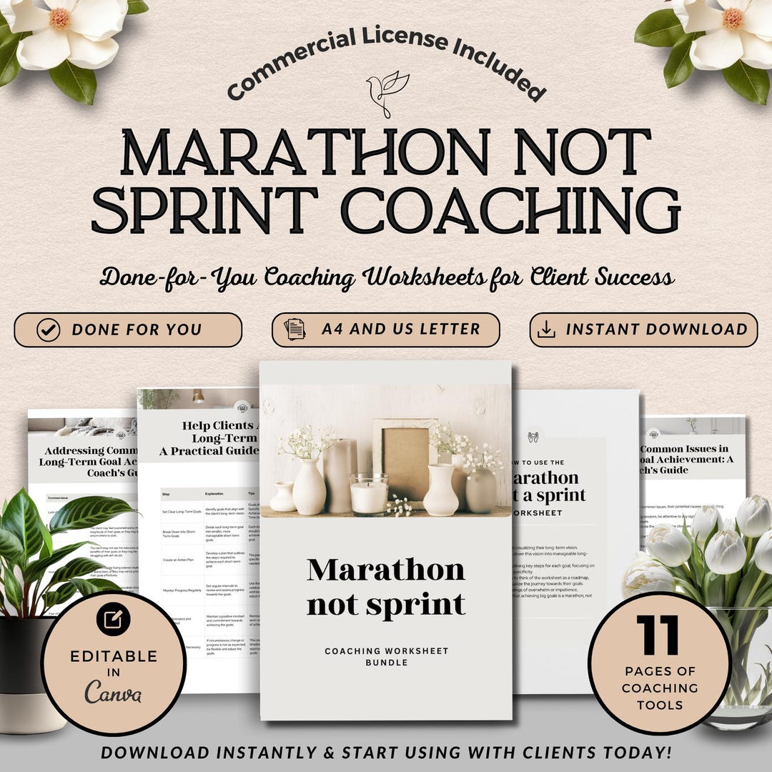 Editable Life Coach Worksheet Bundle Canva Template, Goal Setting ...