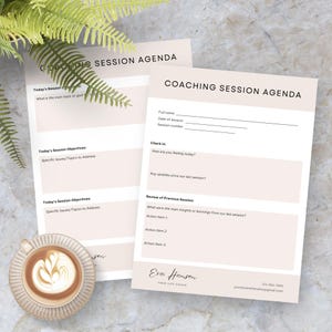 Coaching Session Template, Printable Worksheets for Coaches, Editable ...