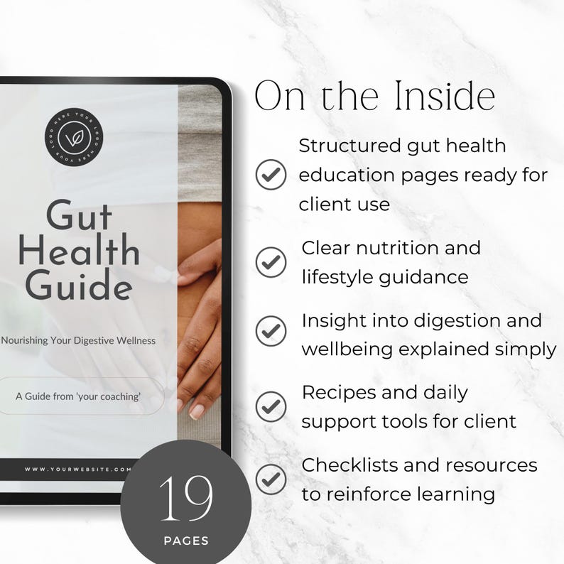 Editable Gut Health Guide Canva Template, Nutrition Coach Wellness ...
