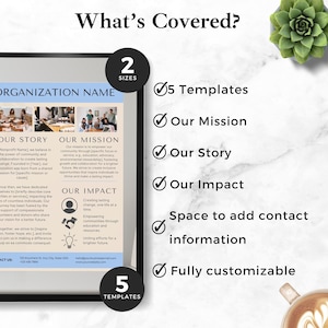 One Pager Nonprofit Canva Template Impact Report for Charity ...