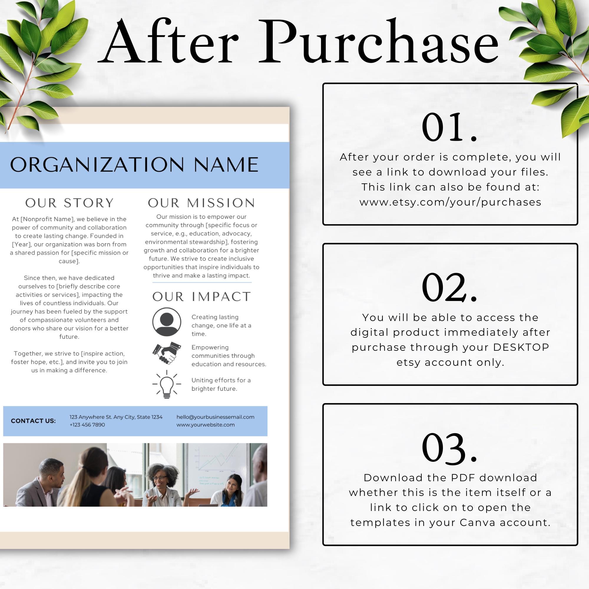 One Pager Nonprofit Canva Template Impact Report for Charity ...