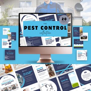 Pest Control Social Media Post Template Bundle Exterminator Instagram ...