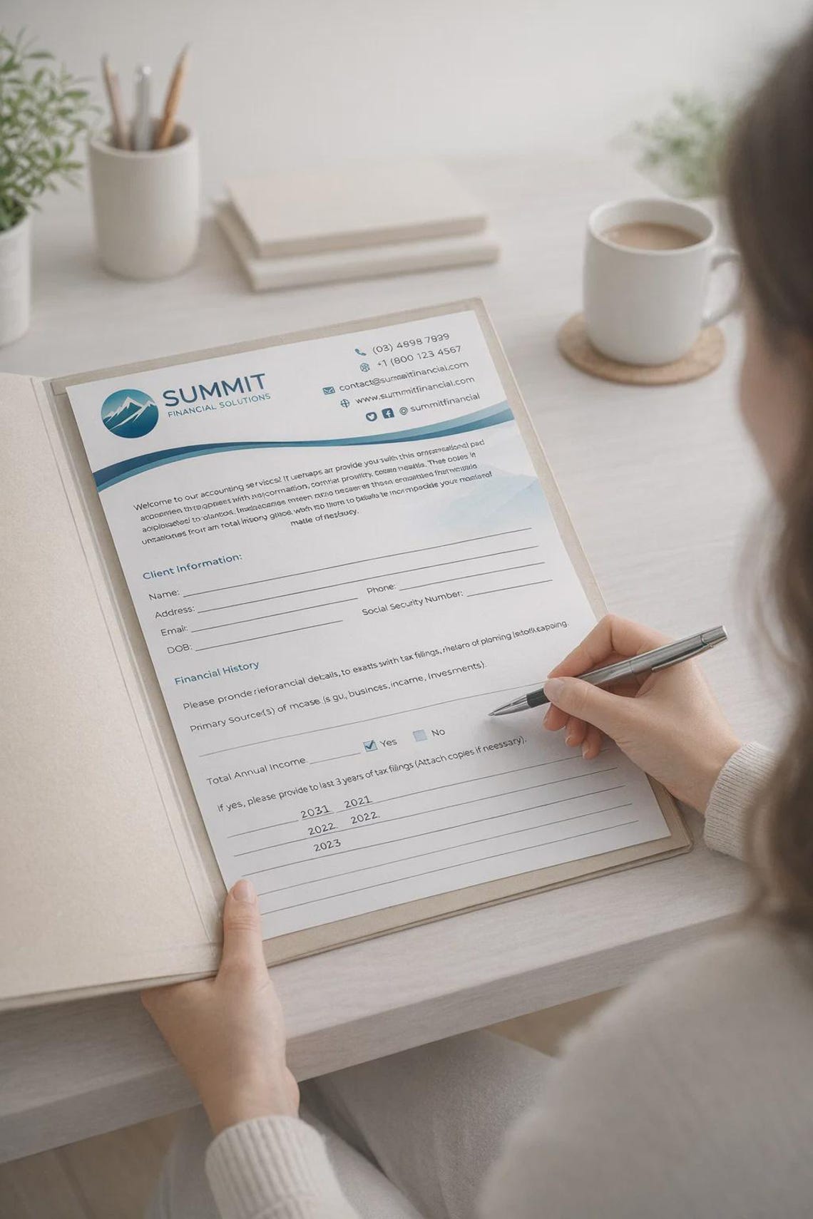 Accountant Client Intake Form Template, Editable Bookkeeping Client ...