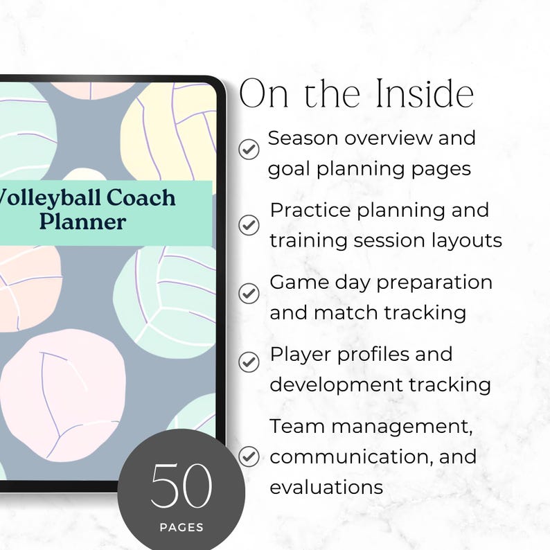 Volleyball Coach Planner Printable, Volleyball Coaching Binder PDF ...