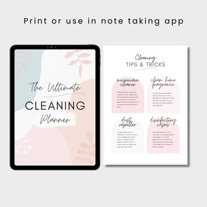 Cleaning Planner Bundle Printable Cleaning Inserts Digital Clean Home ...
