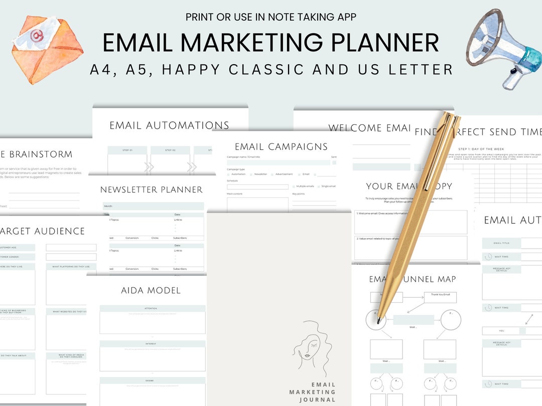 Email Marketing Planner for Email Marketing Weekly Email - Etsy