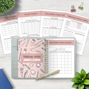 Makeup Artist Planner Templates MUA Scheduling Calendar Cosmetologist ...