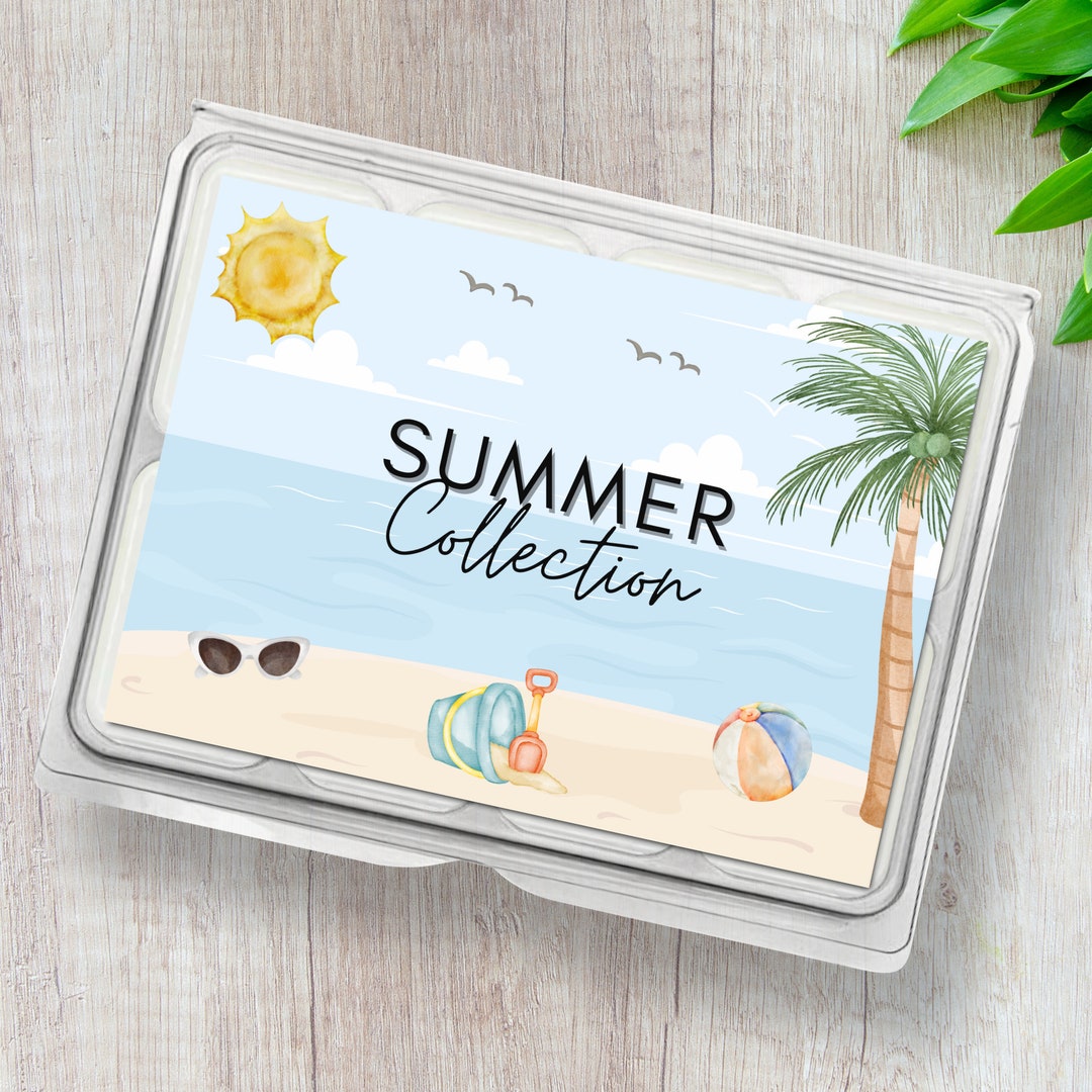 Wax Melt Box Sticker Summer Collection Label Sample Box Sticker ...