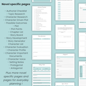 Writers Journal, Creative Writing Planner, Novel Writing Guide, Author ...