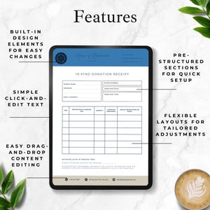 Editable Donation Receipt Template for Nonprofit, Canva in Kind Gift ...