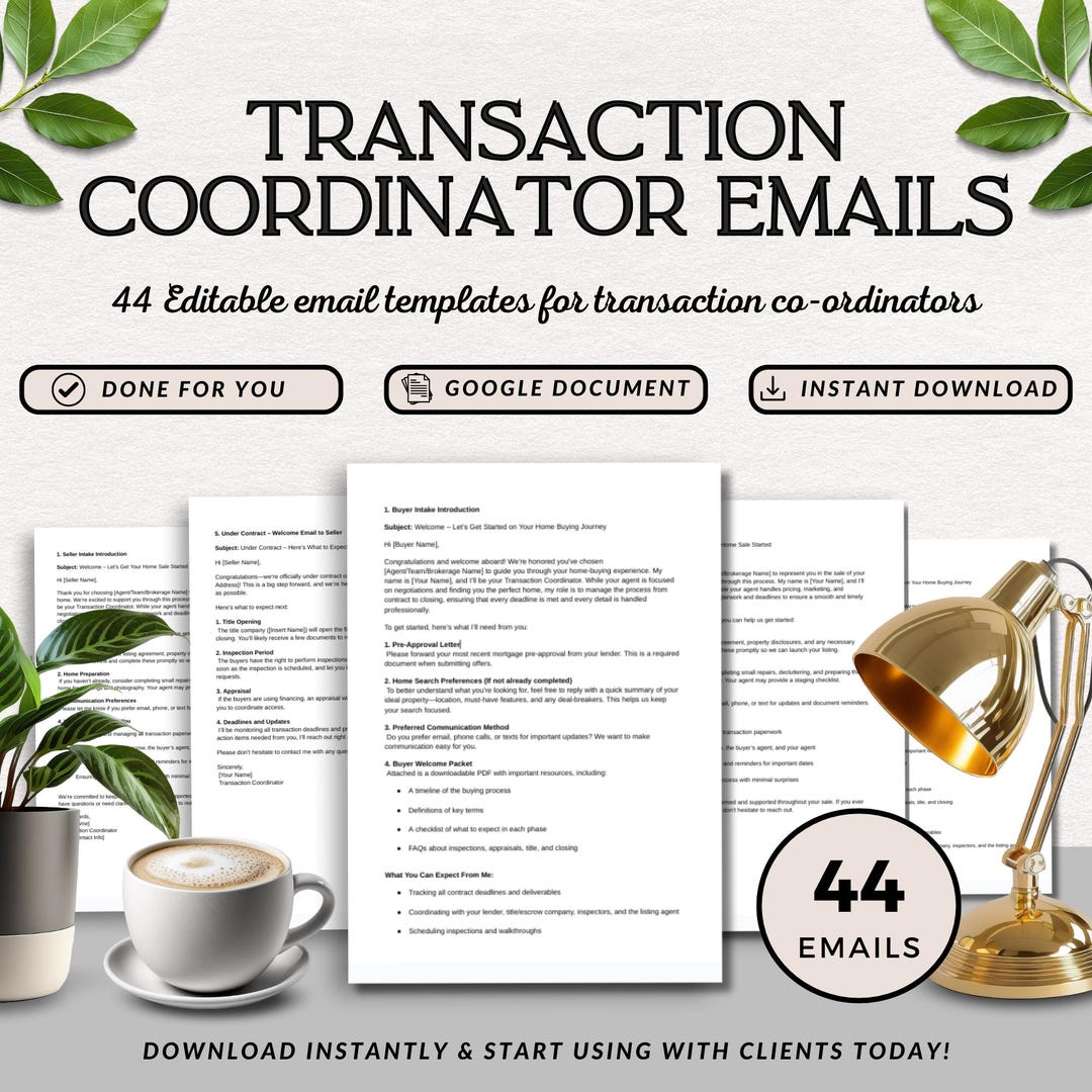 Real Estate Email Templates for Agents and Tcs | Editable Realtor ...