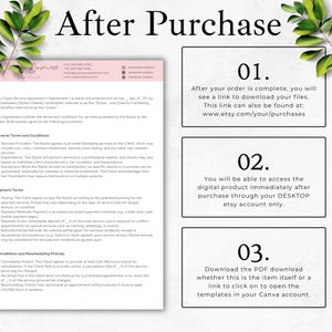 Editable Hair Stylist Contract Template for Salon Professionals | Canva Client Agreement Form ...