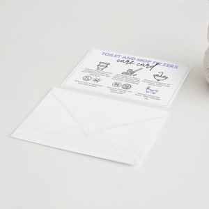 Toilet and Mop Bomb Care Card Toilet Fizzers Template Mop Fizzies Care ...