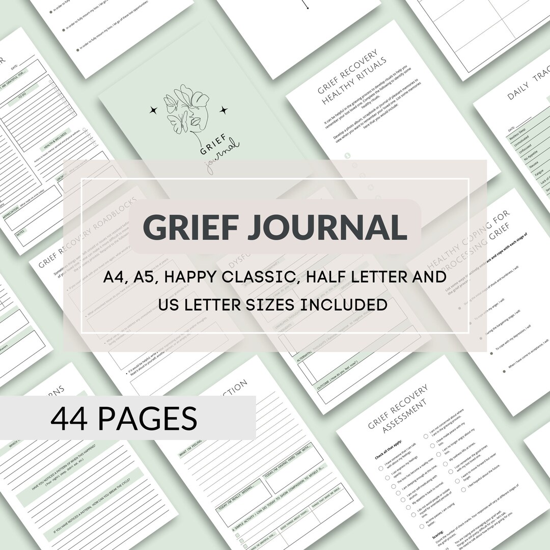Grief and Bereavement Workbook Printable Grief and Loss Journal Grief ...