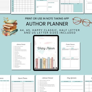 Novel Writing Planner Author Goodnotes Journal for Writers Template ...