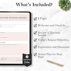 Coaching Session Plan Template Editable Coaching Planner Coach ...