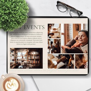 Author Website Design, One-page Canva Template for Book Promotion ...
