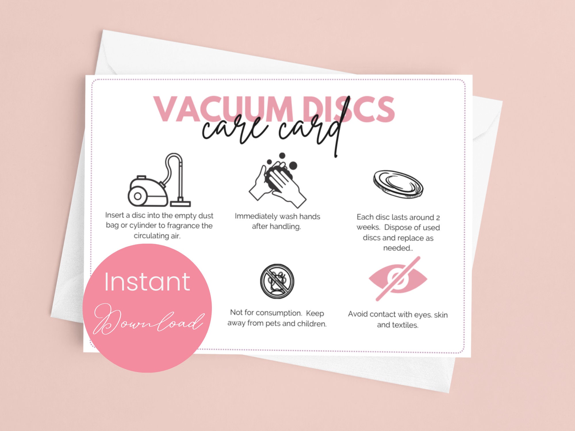 Vacuum Disc Care Card for Vacuum Discs Warning Vacuum Disc - Etsy UK