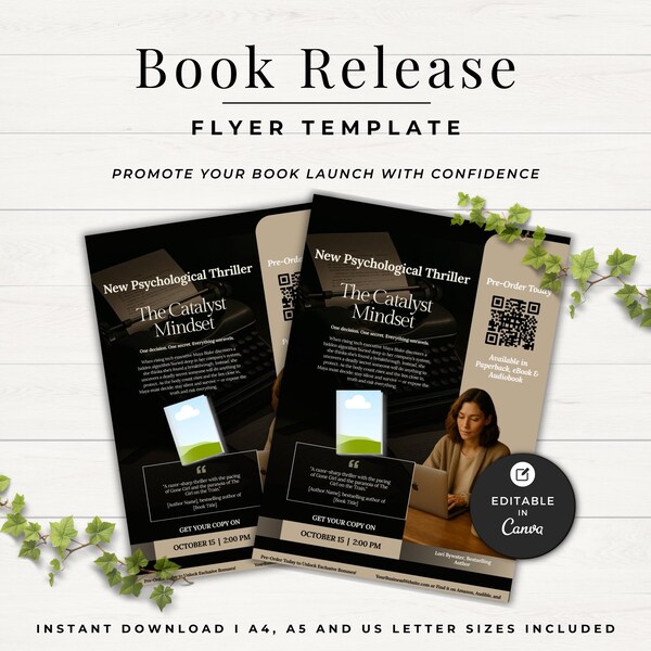 Book Release Flyer - Etsy