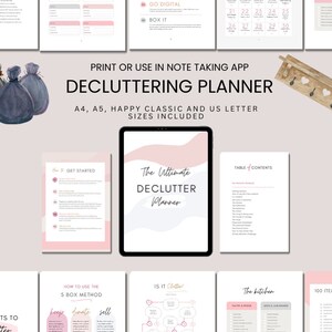 Declutter Checklist Decluttering Planner for Decluttering Projects Printable Decluttering ...