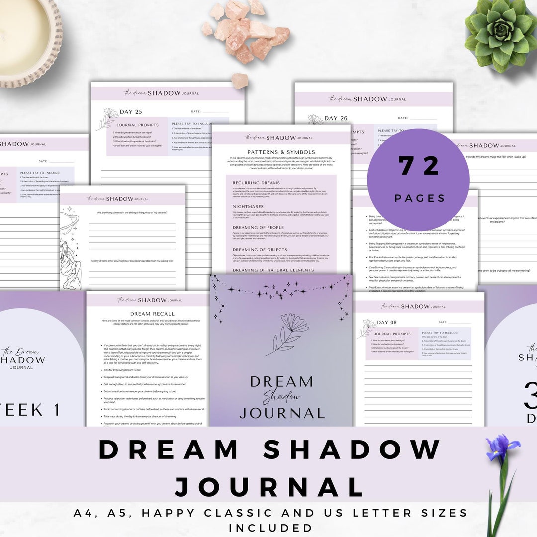 Dream Journal Printable Dream Meanings Guide for Sleep Journal Lucid ...