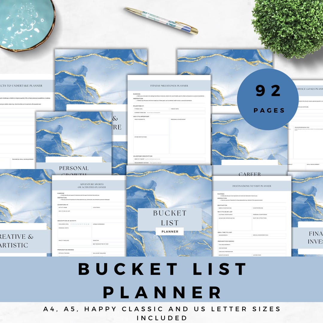 Printable Life Planner PDF Goal Setting Journal Life Organizer Template ...