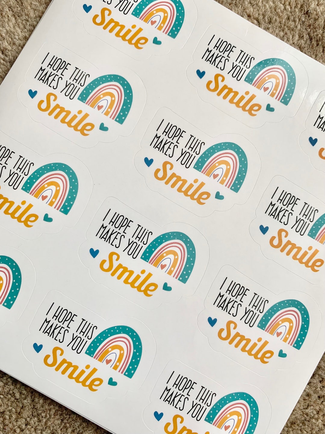 Cute Rainbow Sticker for Small Business Stickers Rainbow Thank - Etsy