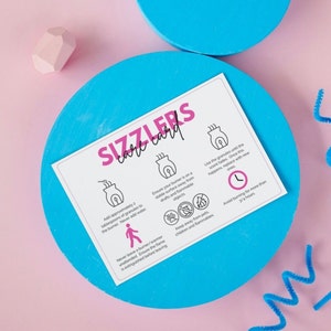 Salt Sizzlers Care Card Printable Safety Guide Simmering Granules ...