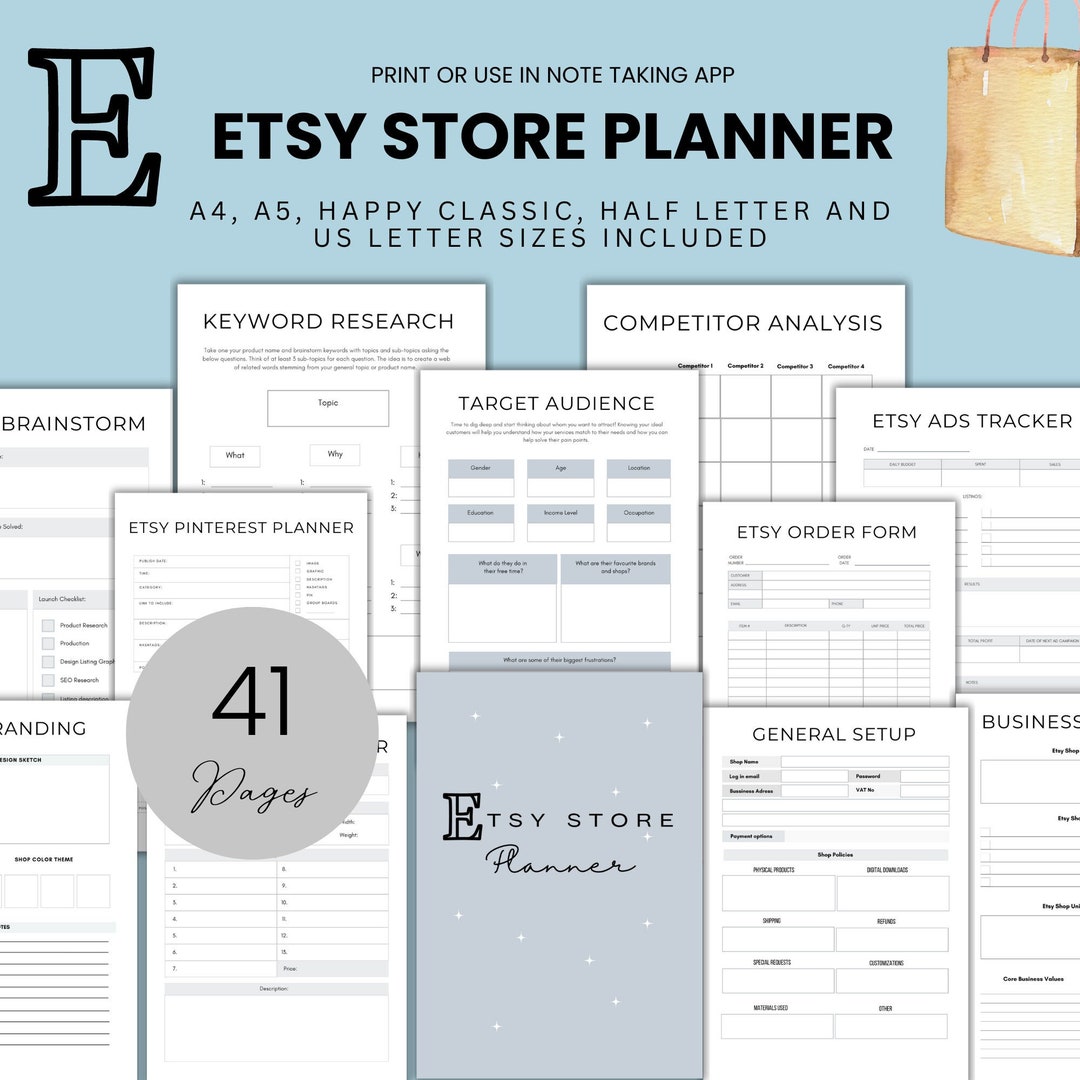 Printable Etsy Shop Planner Ecommerce Business Journal Printable Etsy ...
