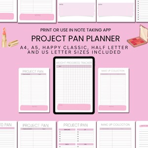 Project Pan Makeup Tracker Printable | Glow up Beauty Planner ...