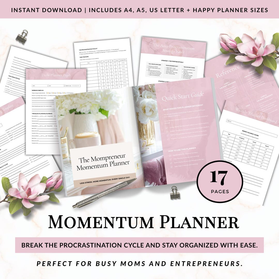 Productivity Planner Printable, Anti Procrastination Planner, ADHD ...