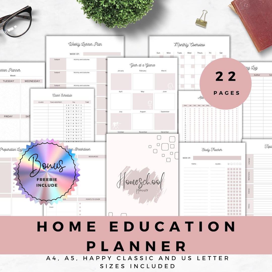Home Education Planner for Home School Bundle Journal Printable ...