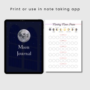 Moon Journal Moon Planner Phases of the Moon Astrological Guide Lunar ...