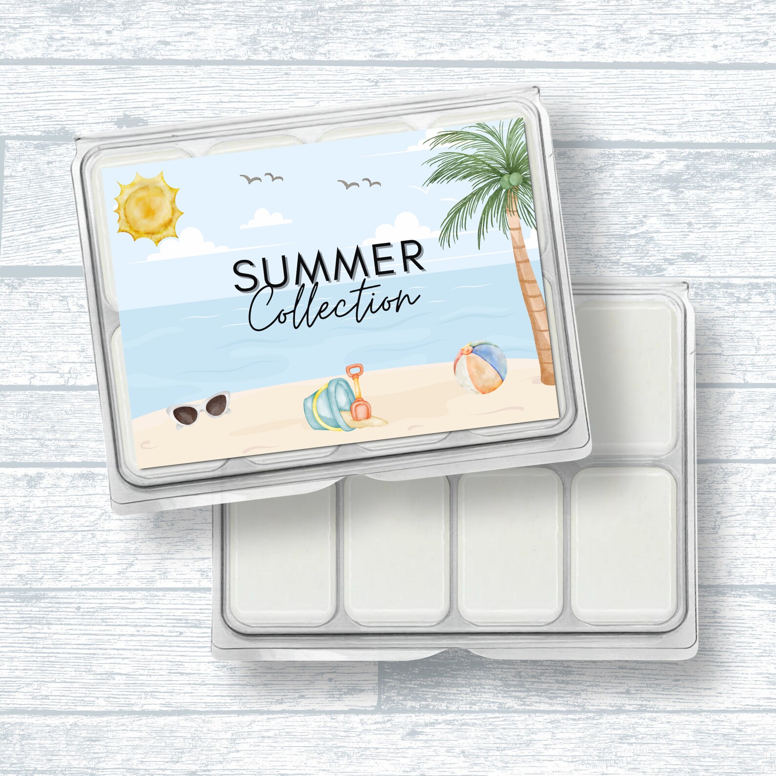 Wax Melt Box Sticker Summer Collection Label Sample Box Sticker ...