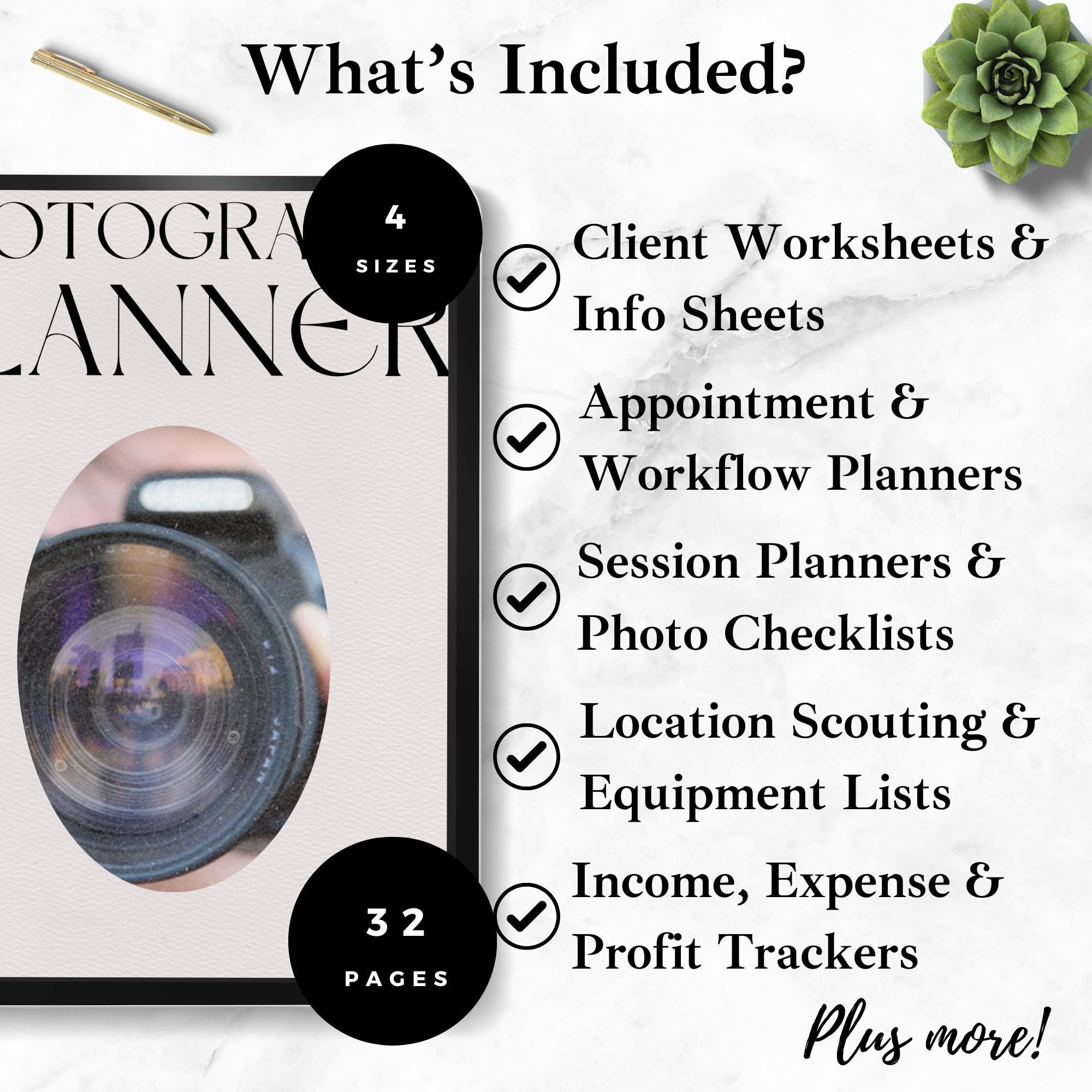 Photography Planner Printable Photographer Session Planner Photography ...