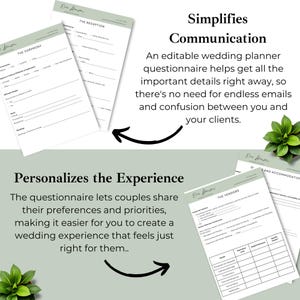 Wedding Planner Questionnaire Template Wedding Client Onboarding ...