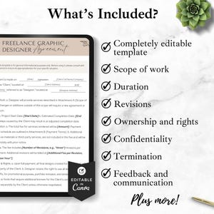 Graphic Design Contract Template, Professional Freelance Agreement ...