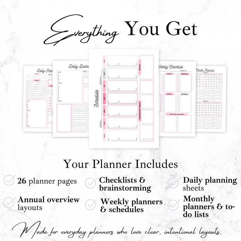 Planner Inserts | Printable Planner Inserts, Daily Planner Inserts ...