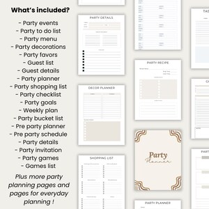 Party Planner Printable Event Planning Template Birthday Party ...