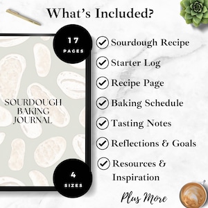 Sourdough Baking Journal, Digital Recipe Tracker, Sourdough Starter Log ...