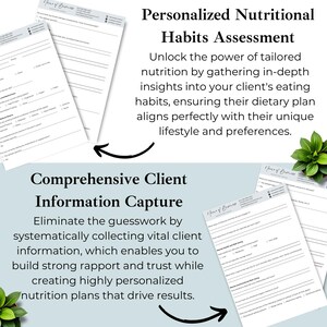 Nutrition Coach Client Health Questionnaire, Editable Intake Form ...
