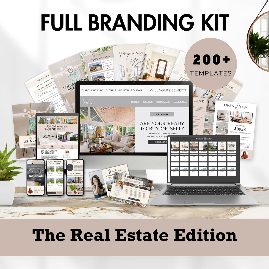 Ultimate Real Estate Template Bundle | Customizable Realtor Branding ...