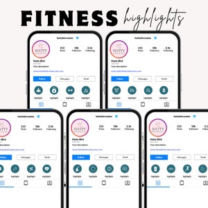 Fitness Instagram Highlight Covers Fitness Coach Instagram Templates ...