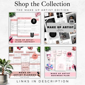 Make up Artist Business Plan Template, Editable Makeup Planner ...