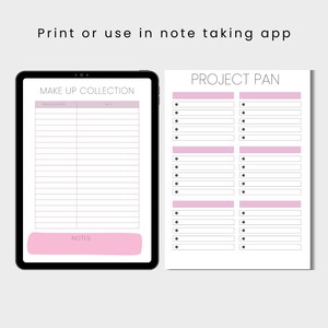 Project Pan Makeup Tracker Printable | Glow up Beauty Planner ...
