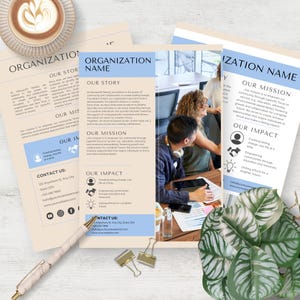 One Pager Nonprofit Canva Template Impact Report for Charity ...